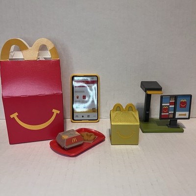 Lot of 4 McDonald's Little Happy Meal Toy Box with #21 Gold Happy Meal ...
