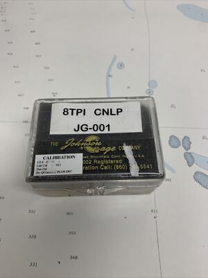 8 TPI CNPLT JOHNSON GAGE TRI-ROLL THREAD COMPARATOR ELEMENT PLT #1 2 3 ...