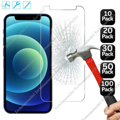 Bulk Lot Tempered Glass Screen Protector For iPhone 8 XR XS 11 12 13 14 ...