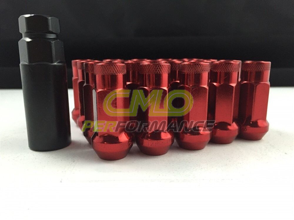 20 Pcs Open End Lug Nuts Hyper Red 1/2"X20 Wheel Nut |For Ford 1/2 ...