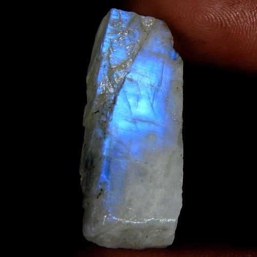 24.70Cts100%Natural Blue Rainbow Moonstone Rough Cabochon Loose ...