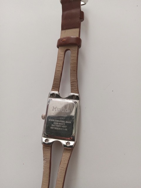 Vintage Womens Mudd Quartz Watch 1605 Choc Brown & Silvertone for sale ...