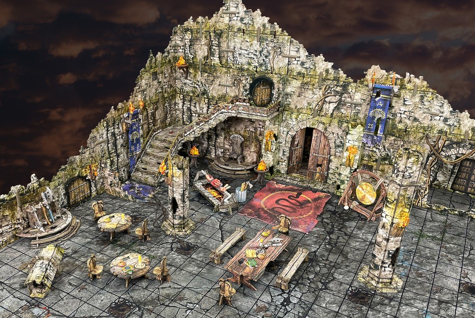 Great Hall of Khaarastad Fantasy Dungeon Terrain Battle Systems D&D DND ...