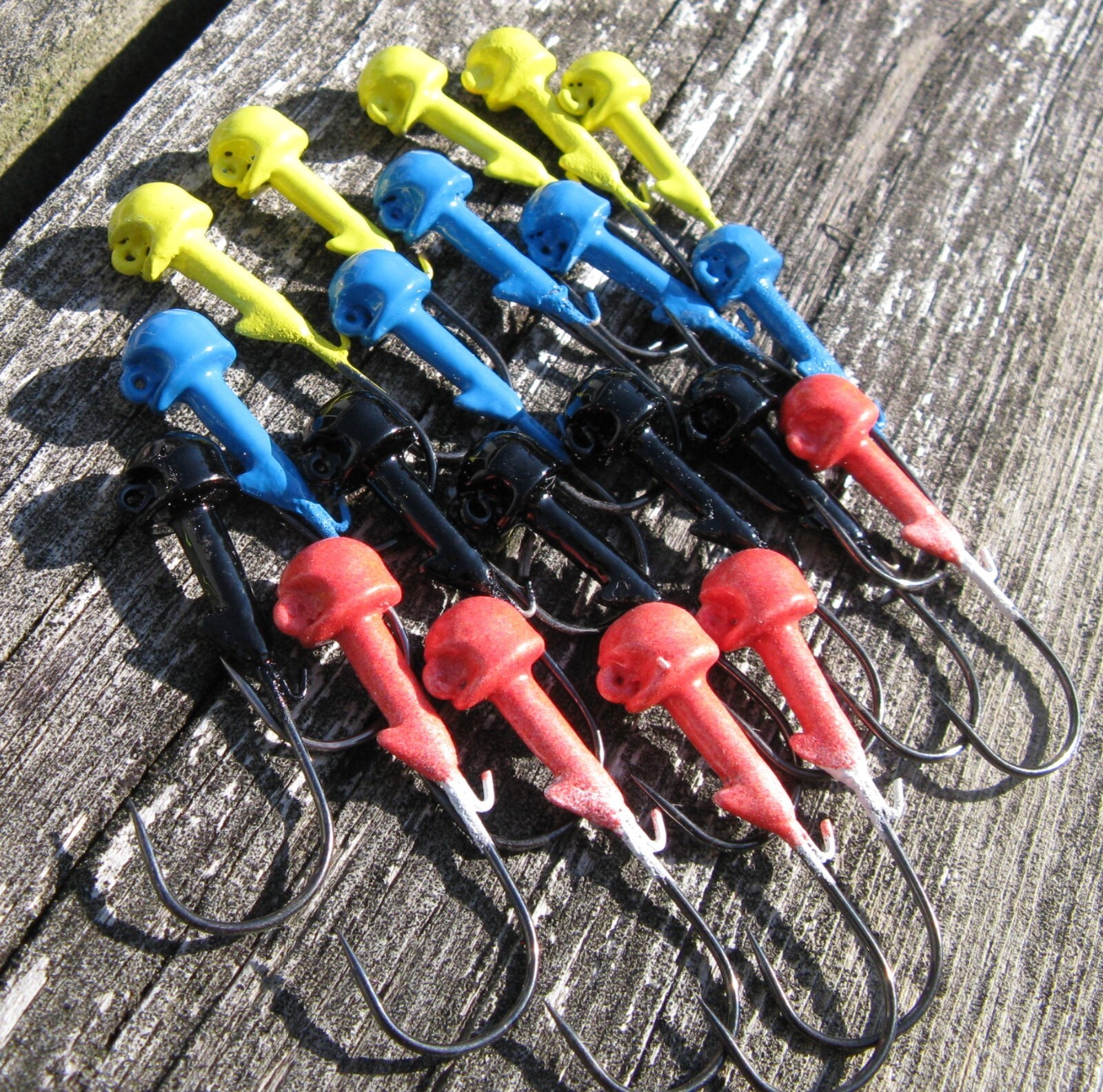 Lip-Stick Jig Northern Pike Walleye Pearl Candy and Salmon Glow Lot of ...
