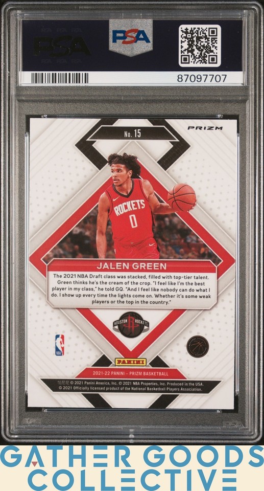 2021 Panini Prizm Emergent #15 Jalen Green Emergent-Silver PSA 9 | eBay