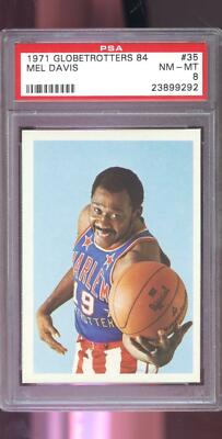 1971 Fleer Harlem Globetrotters 84 #35 Mel Davis PSA 8 Graded ...