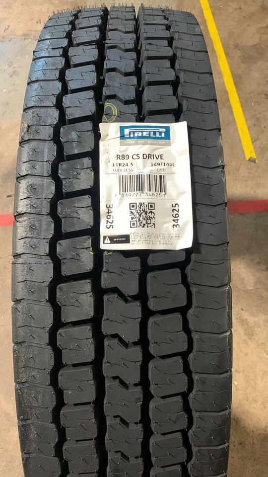 2 Tires 11R24.5 Pirelli R89 Drive 16 Ply 11245 11 24.5 Commercial Truck ...