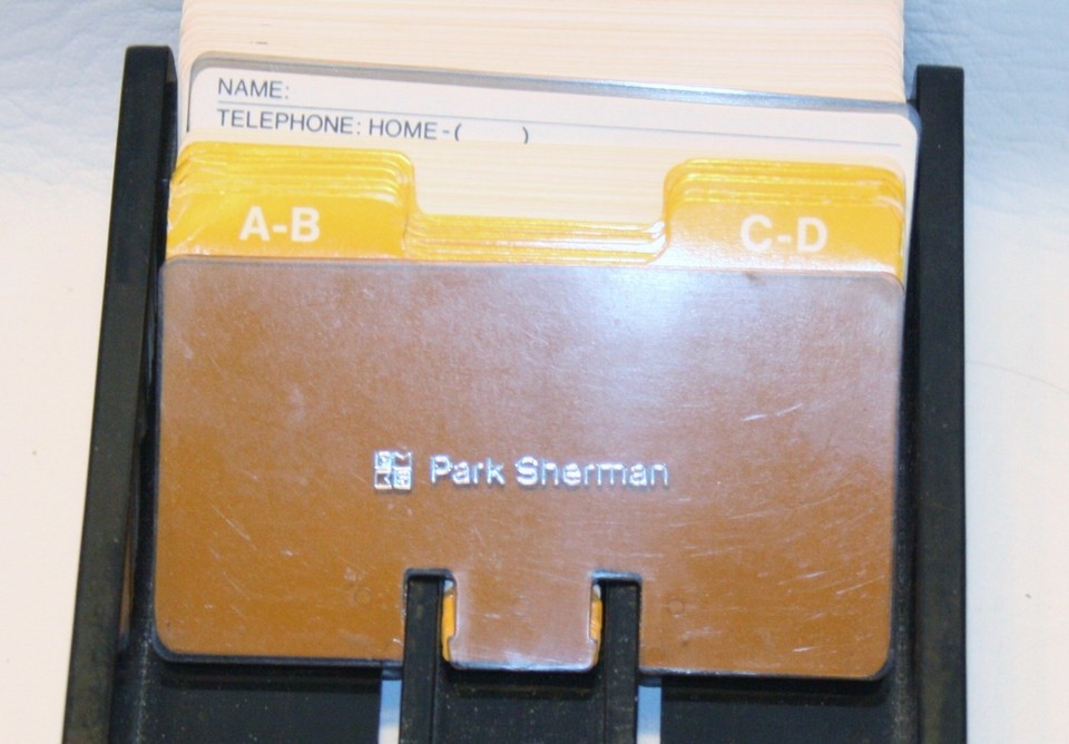 Park Sherman Vintage Phone Address File Rolodex | eBay