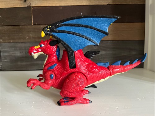 Fisher-Price Imaginext Red Winged Red Dragon Movable Action Figure Blue ...