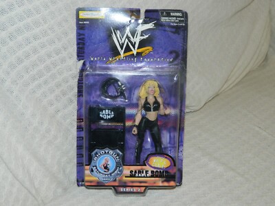 1998 Jakks WWE WWF SHOTGUN SATURDAY NIGHT Series 2 SABLE Action Figure ...