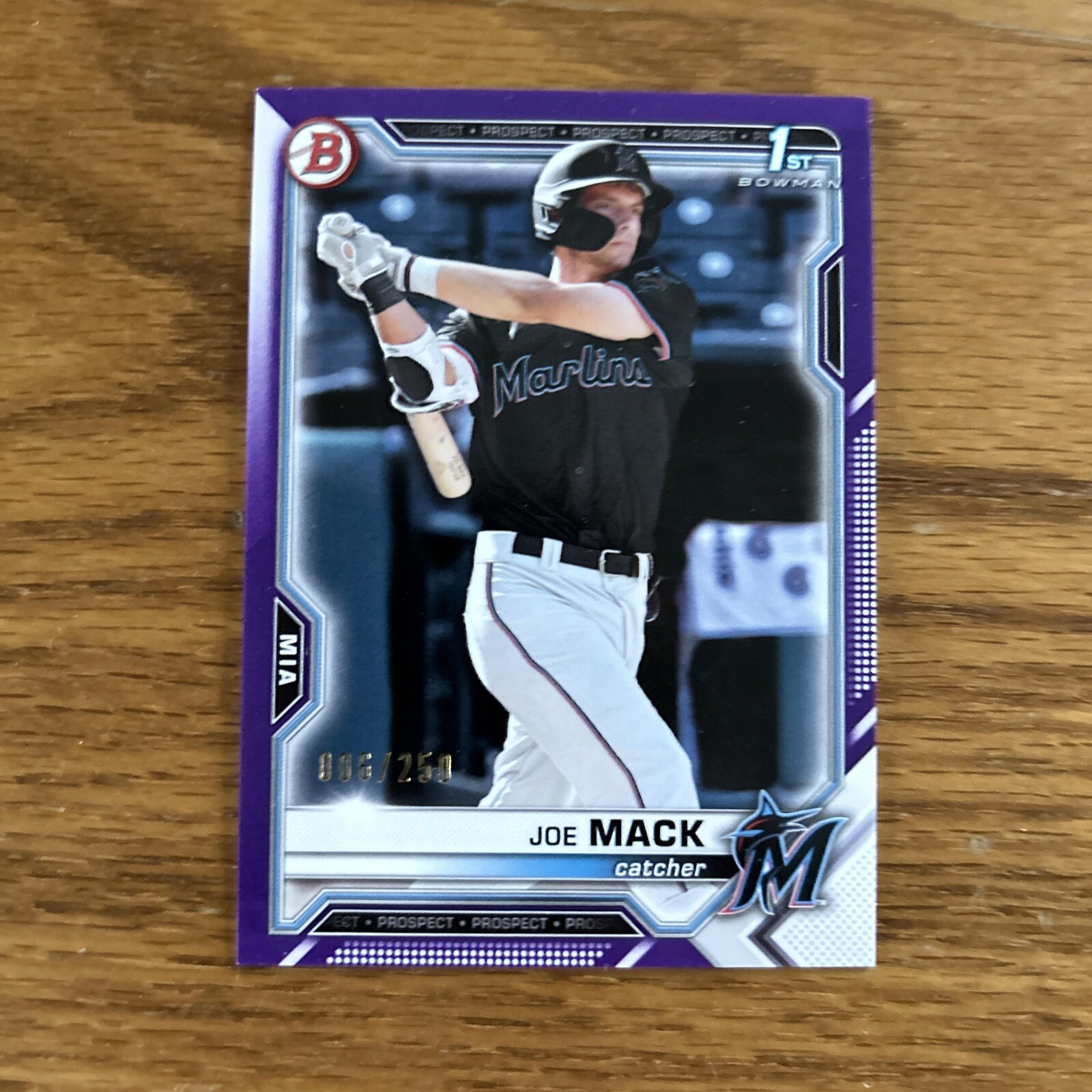 2021 Bowman Draft Baseball Joe Mack 1st Purple Paper/250 + 4 Marlins | eBay