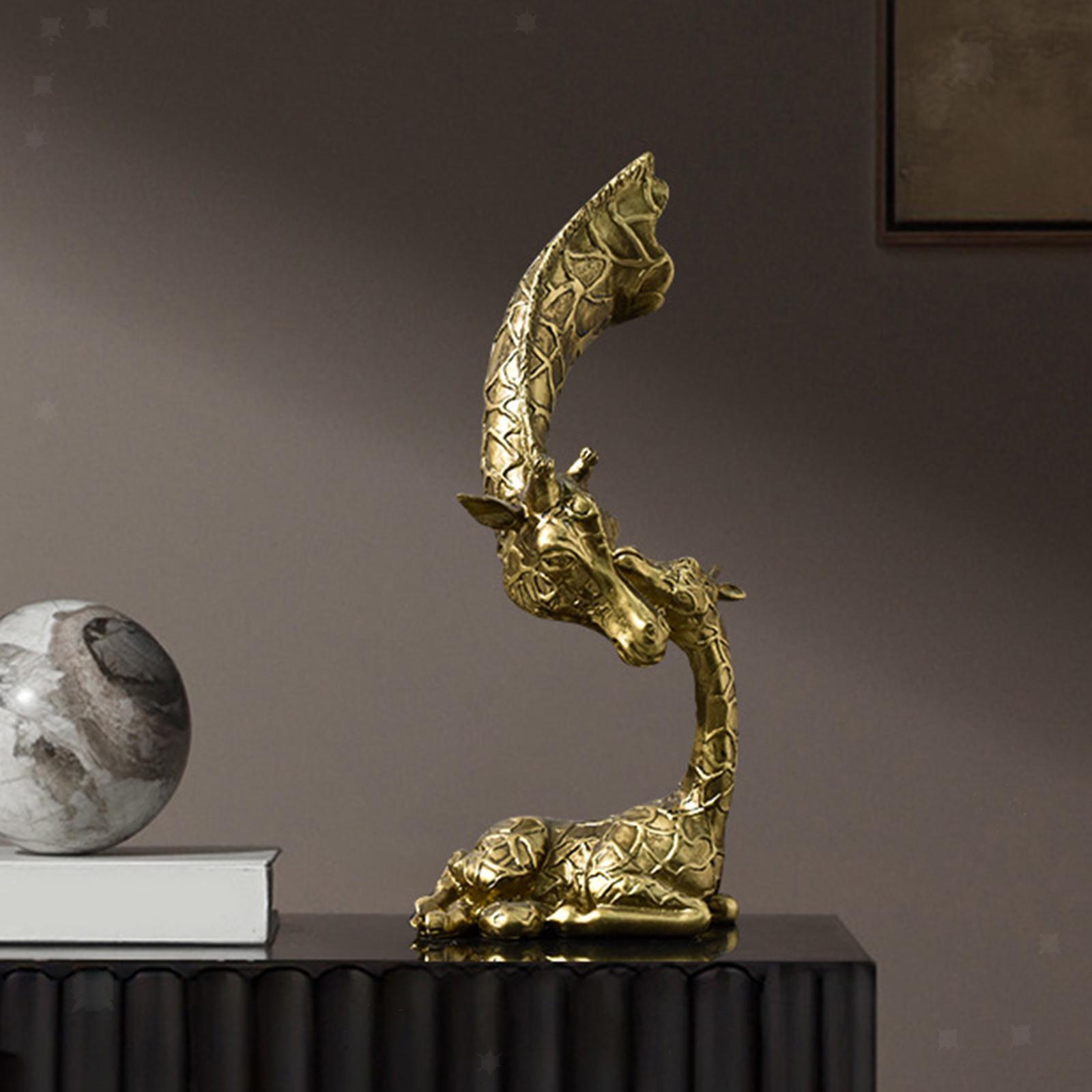 Resin Giraffe Figurine Desk Tabletop Animal Figurine for Desk Cabinet ...