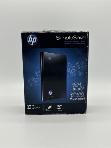 HP SimpleSave SD320A Black 320GB USB 2.0 Portable 2.5-inch External ...