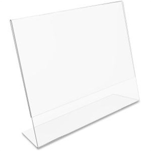 deflecto Slanted Desk Sign Holder, Plastic, 11 x 8 1/2, Clear DEF66701 ...