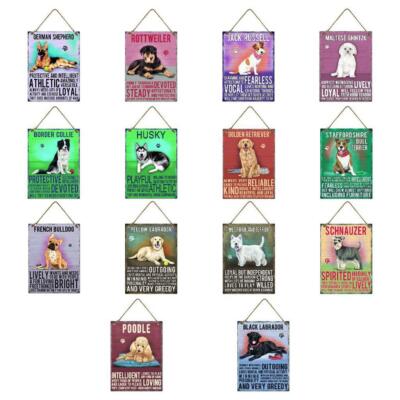 Dog Metal Sign Wall Door Hanging Dogs Sign Colourful Home Decor 27cm | eBay