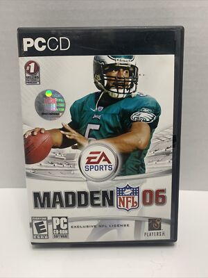 Madden NFL 06 Football Win PC DVD Video Game EA Sports 2006 Complete W ...