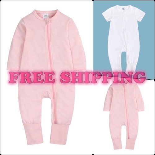 3pcs NWT* Baby Romper Long Sleeve Mitted Leg Footed Footless Double ...