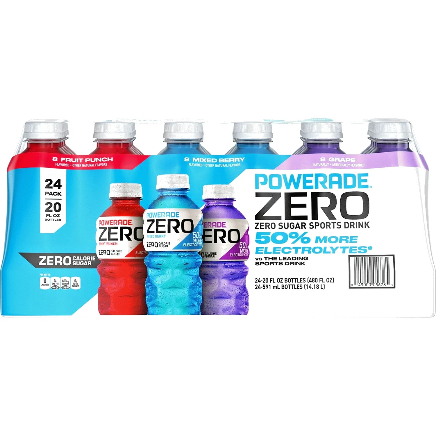 Powerade Zero Sports Drink Variety Pack (20 fl. oz., 24 pk.) | eBay