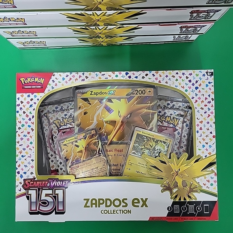 POKEMON SCARLET & VIOLET 151 ZAPDOS EX COLLECTION BOX - Lot Of 8 New ...