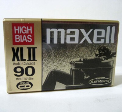 One 1 Maxell ® XL II XLII 90 Min High Bias Blank Cassette Tape - New ...