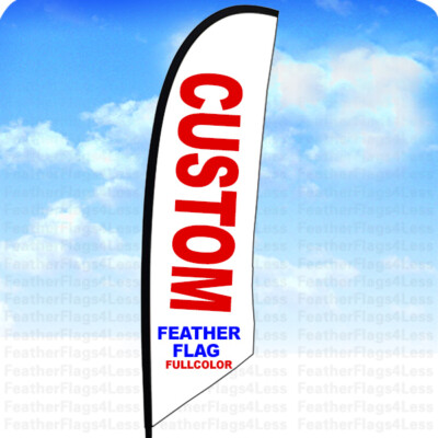Custom Windless Swooper Flag Feather Banner Sign for 14 ft Pole Kit ...