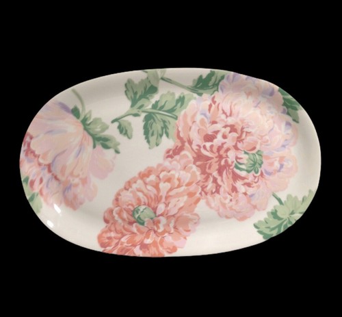 Phillippe Deshoulieres Limoges Primrose Bordier Green Pink Oval Platter ...