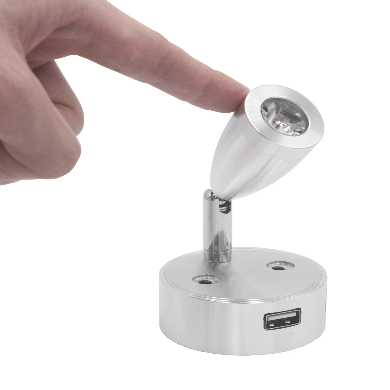 2X 12V LED Touch Switch USB Interior Spot Reading Light Camper Van ...