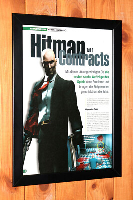 Hitman Contracts PS2 PS3 Xbox Old Rare Small Promo Poster / Ad Page ...