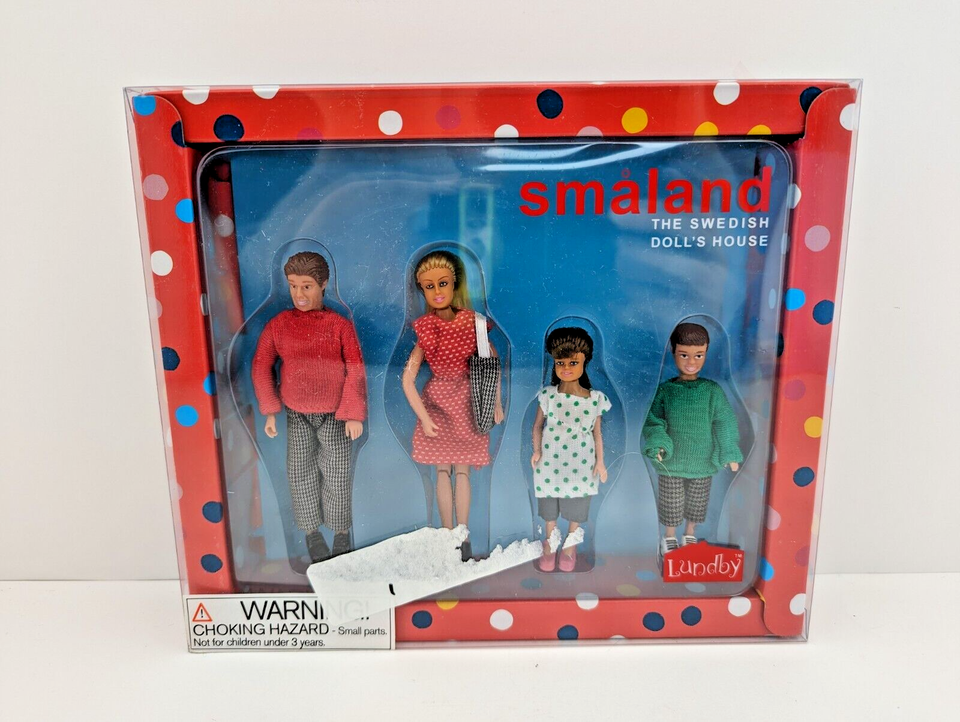 Lundby Smaland The Swedish Doll's House - 4 People, Pink Furnature ...
