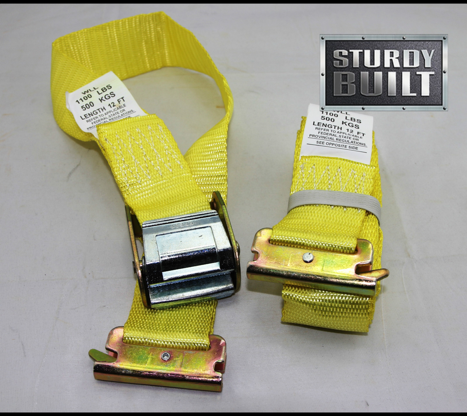 6x 12' E Track Cam Buckle Strap Truck Trailer Enclosed Cargo Van Tie ...