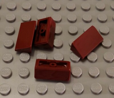 New LEGO Lot of 4 Reddish Brown 1x2x2/3 Mini Slope Pieces | eBay