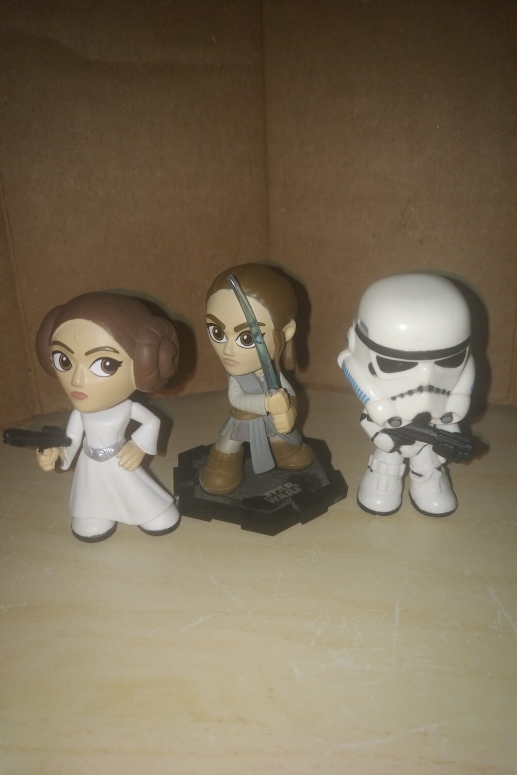 Funko Mini Bobblehead Star Wars Lot Of 3 Rey Leia Stormtrooper 3" | eBay