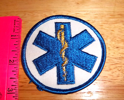EMT logo blue on white, embroidered patch cool collectible | eBay