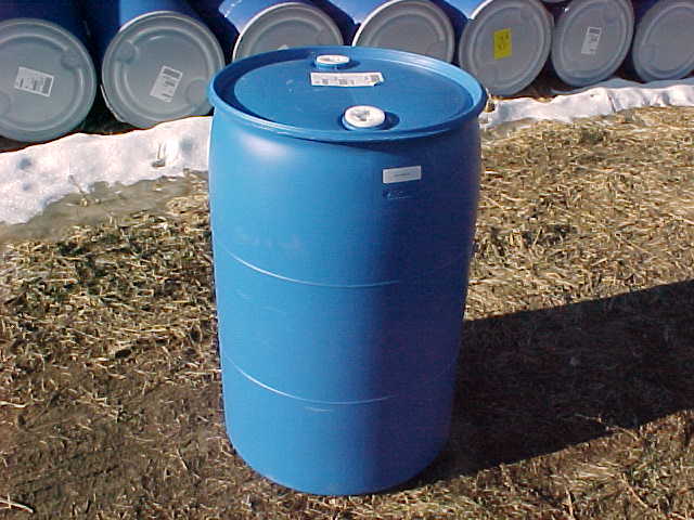 50 WHITE & BLUE 55 GALLON PLASTIC DRUMS BARREL DRUM BARRELS PICK UP ...