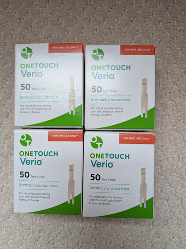 OneTouch VERIO Glucose Test Strips 50CT Exp 2025-04-30 lancets included ...
