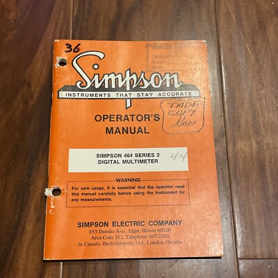 Manuals & Books - Simpson Model