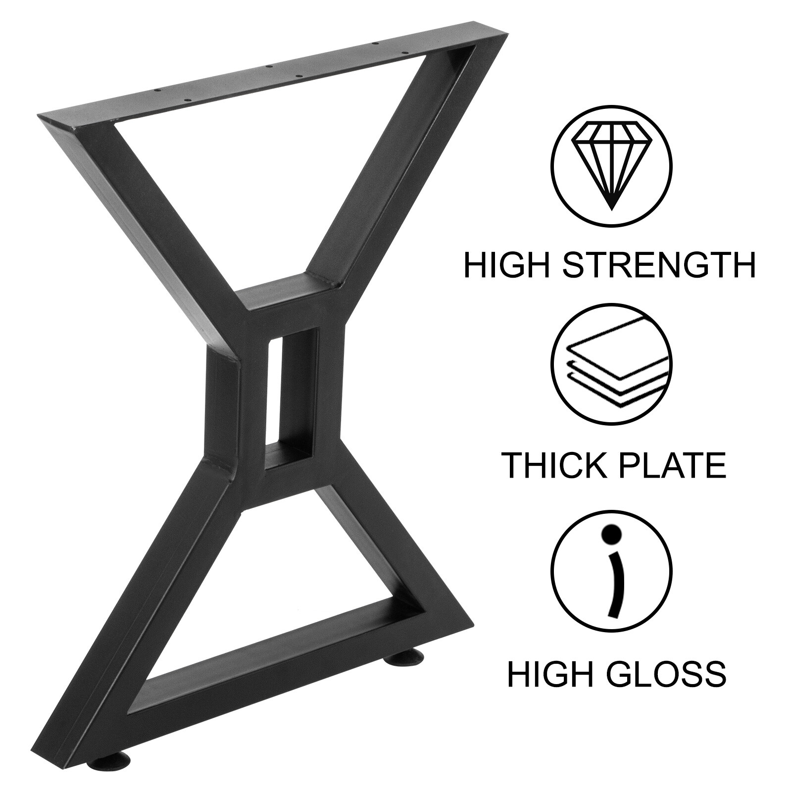 Table Legs Set of 2 Metal Desk Leg 28” Cast Iron Dining Table Leg DIY ...