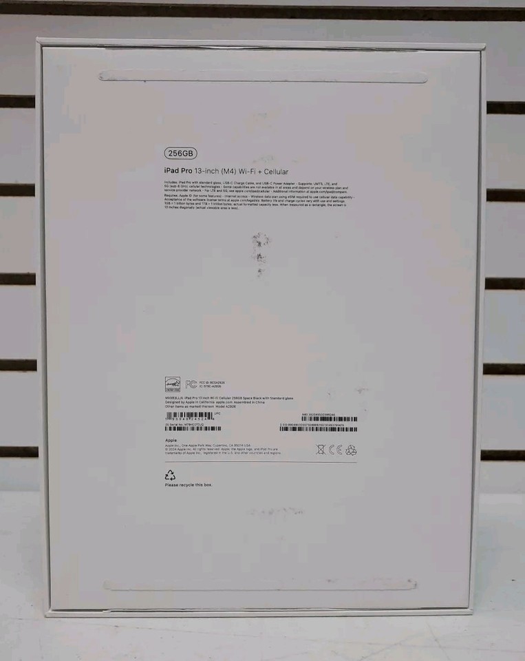 Apple iPad Pro 13" M4 A2926 - 256GB - Space Black (Unlocked) Good ...
