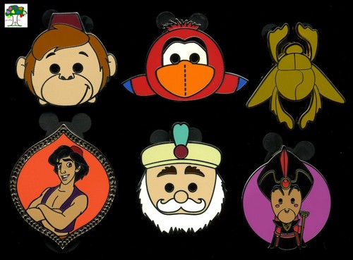 Disney Pin Aladdin Lot - Booster Tsum Iago Abu Sultan Evil Jafar Scarab ...