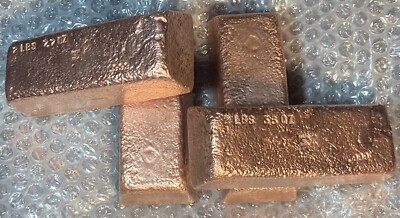 9+lbs Of Copper Bars/Bricks. A Total Of 4 Bars At 9.04 Pounds. Copper ...