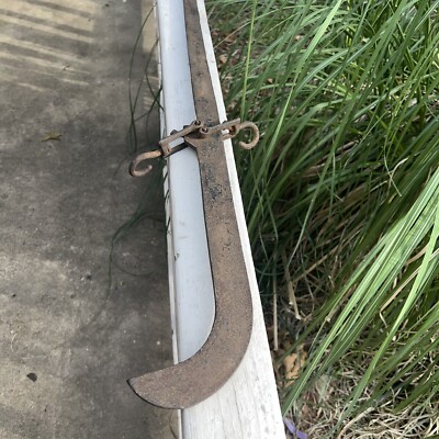 Vintage Hanging Balance Beam Scale Cast Iron Cotton Hay Hook 37” | eBay