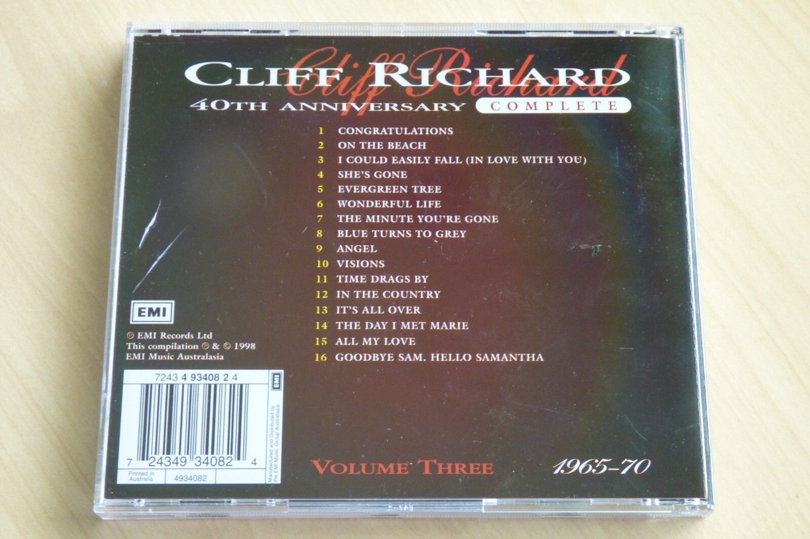 CLIFF RICHARD 40TH ANNIVERSARY 5 CD BOX SET 1998 EMI Australia | eBay