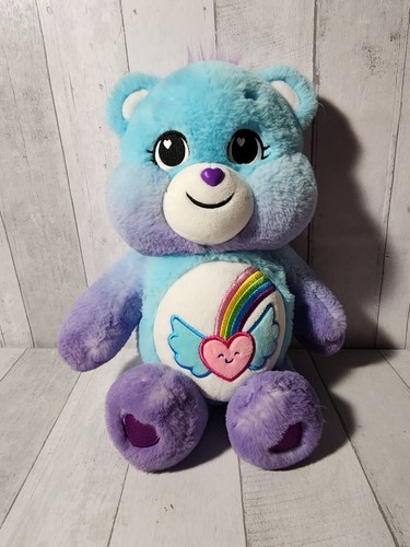 Care Bears Dream Bright 14" Blue & Lavender Stuffed Plush Bear 2022 Basic Fun | eBay