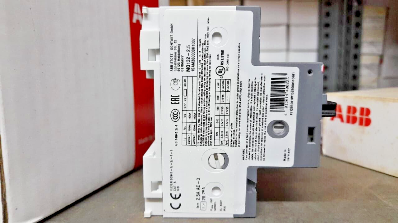 1PC MO132-2.5 ABB Motor Starter Magnetic 1SAM360000R1007 - Brand New | eBay