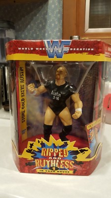 1997 Jakks WWF Ripped and Ruthless Series 1 Stone Cold Steve Austin NIB ...