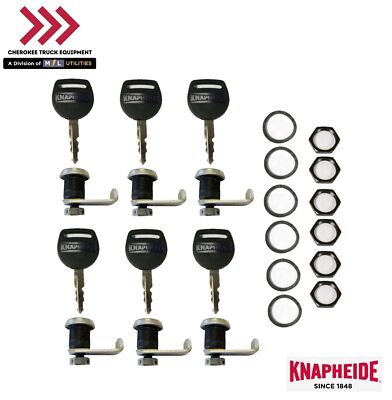 Knapheide 26109967, Set of (6) Replacement Lock & Key Kit for T-latches ...