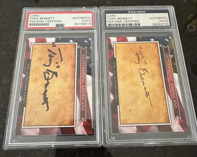 TONY BENNETT SIGNED OUTSTANDING AMERICANS Auto PSA DNA CERTIFIED ...