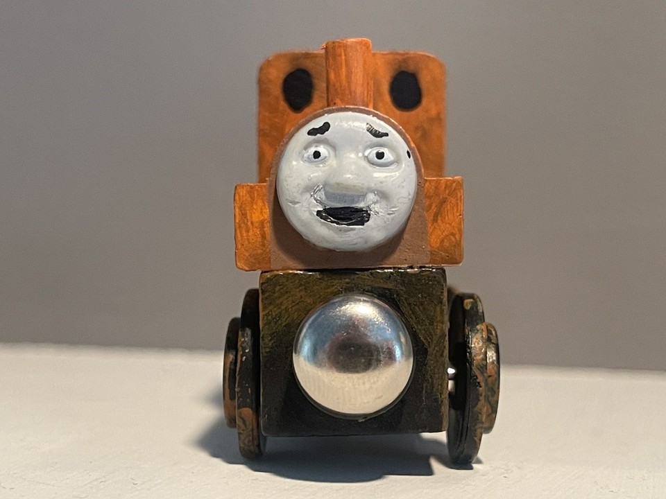 LOT OF 2 CUSTOM Silver & Tramp Thomas Wooden Railway Magazine Train ...