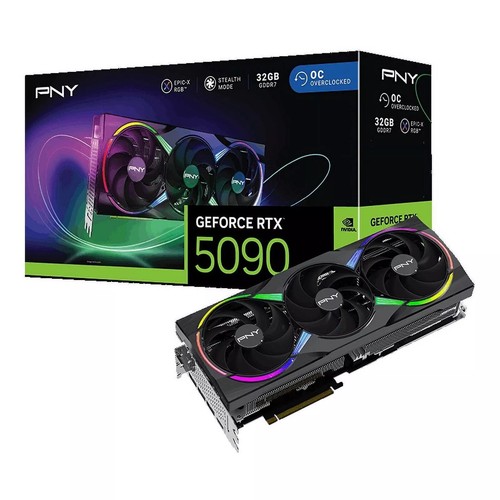 PNY GeForce RTX 5090 EPIC-X ARGB OC Triple Fan GPU. VERIFIED FULL ROPs ...