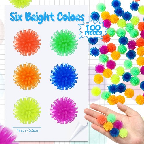 Mini Spiky Stress Balls Multicolor Squeeze Toys for Anxiety Relief ...